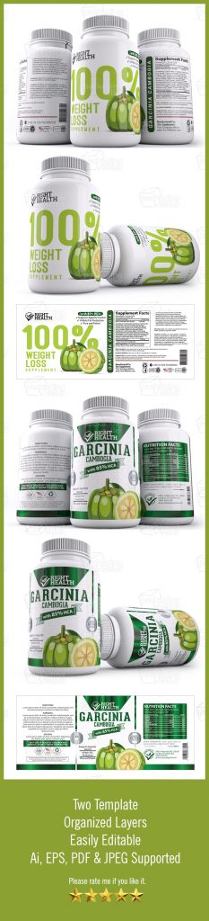 Garcinia Cambogia Label Temtplae Vol-84 - PackagingSeller.com