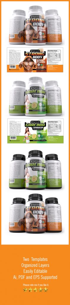 Supplement Label Design Template 8 - PackagingSeller.com