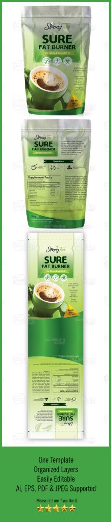Protein Shake Packaging Design Template PS12 - PackagingSeller.com