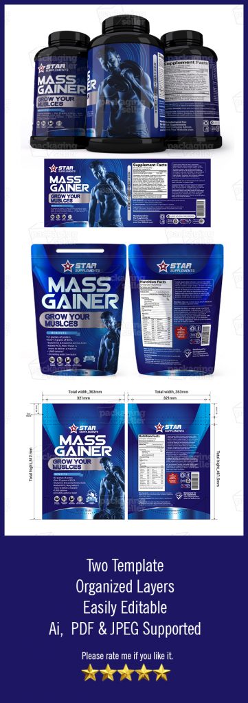 Supplement Packaging Template Vol-128 - PackagingSeller.com