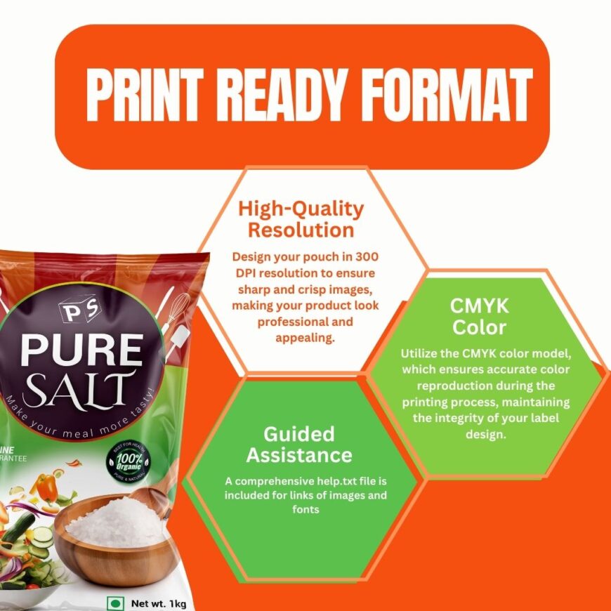 Salt Packaging Design Template PS01 - Packaging Design Company ...