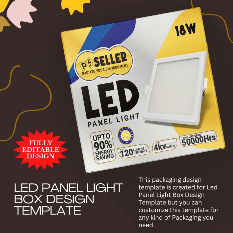 LED Panel Light Box Packaging PS316 - PackagingSeller.com