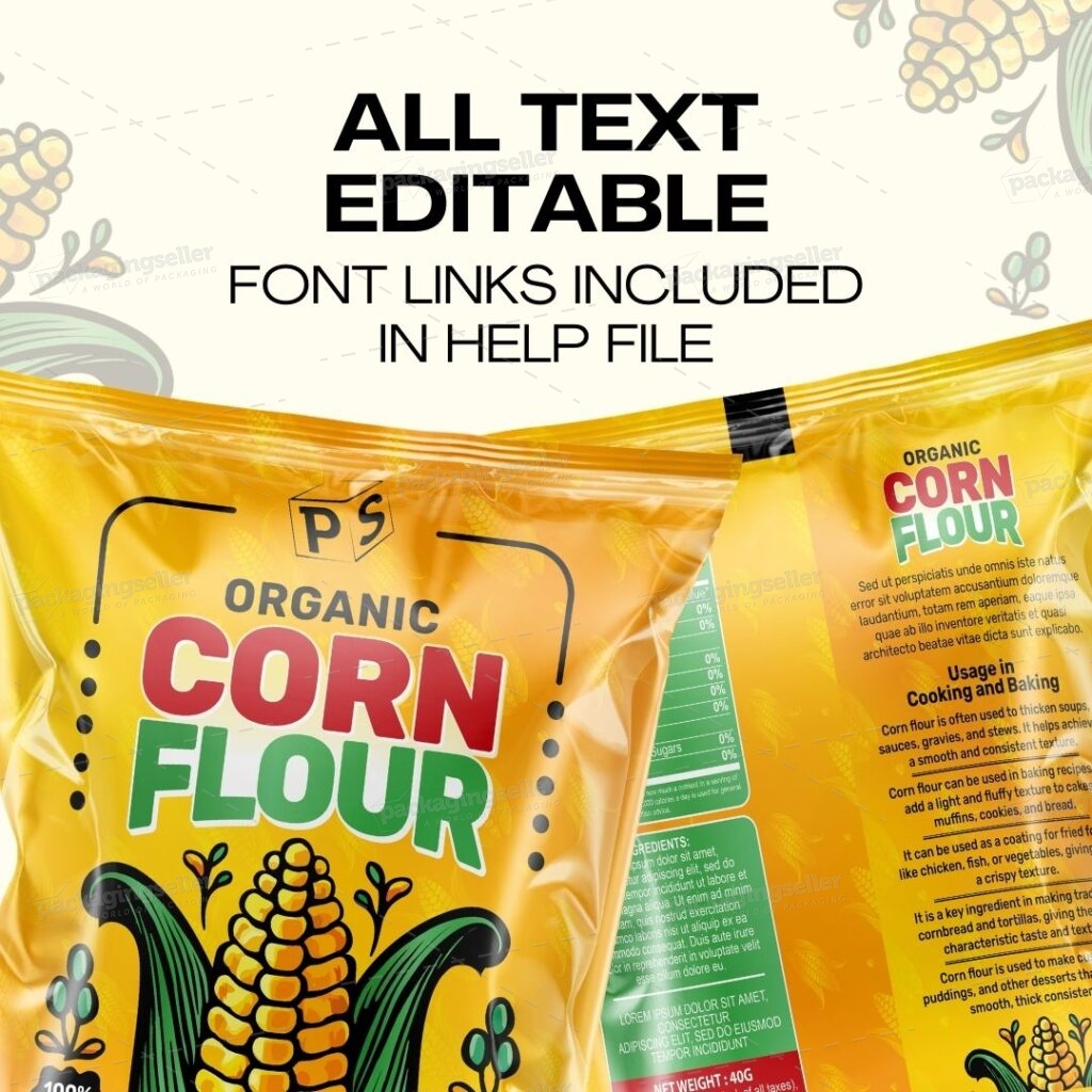 Corn Flour Bag Packaging Design PS320 - PackagingSeller.com