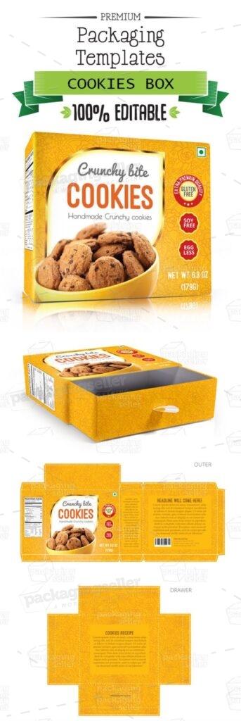 Cookies Box Design Template (JI-32) - PackagingSeller.com